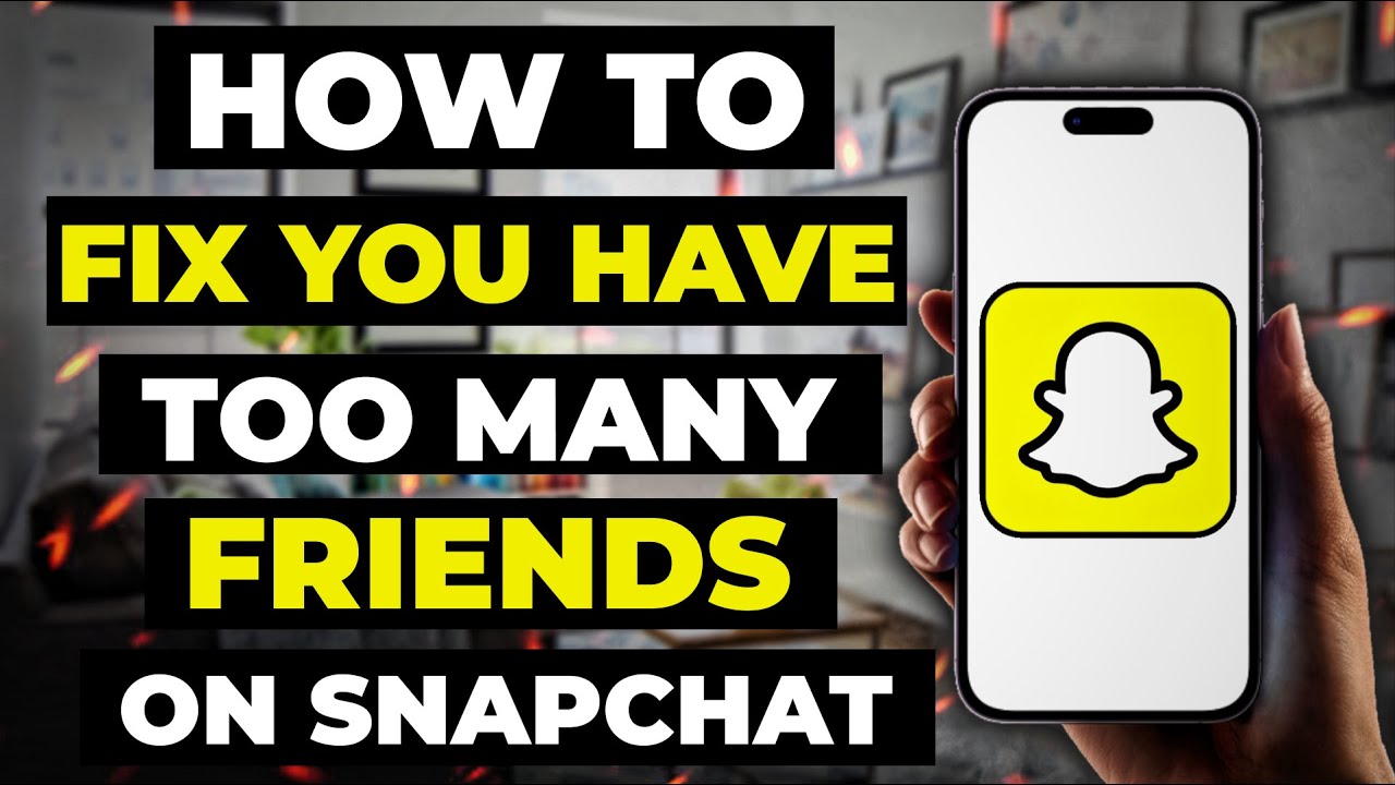 How To Fix You Have Too Many Friends On Snapchat - YouTube