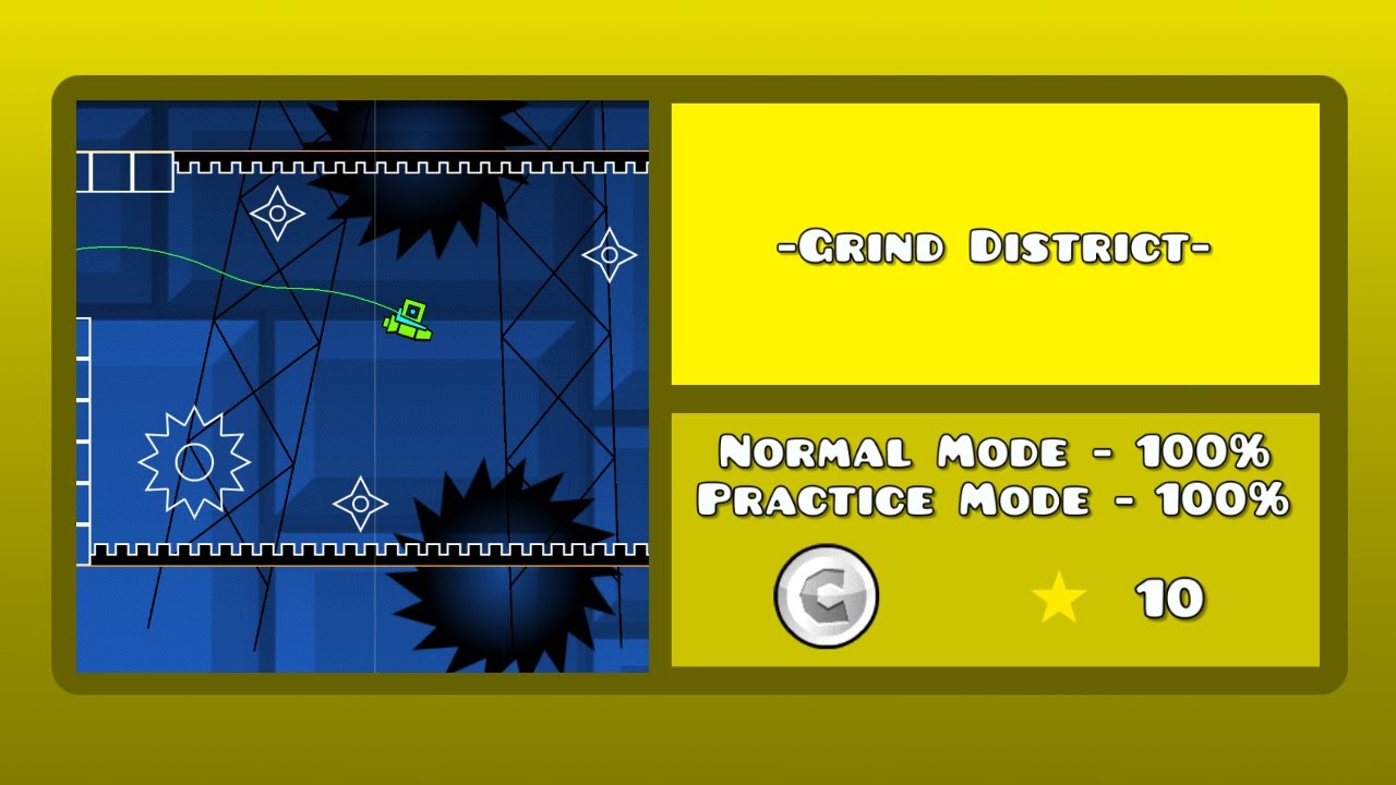Geometry Dash Layout - -Grind District- (Level 430) - YouTube