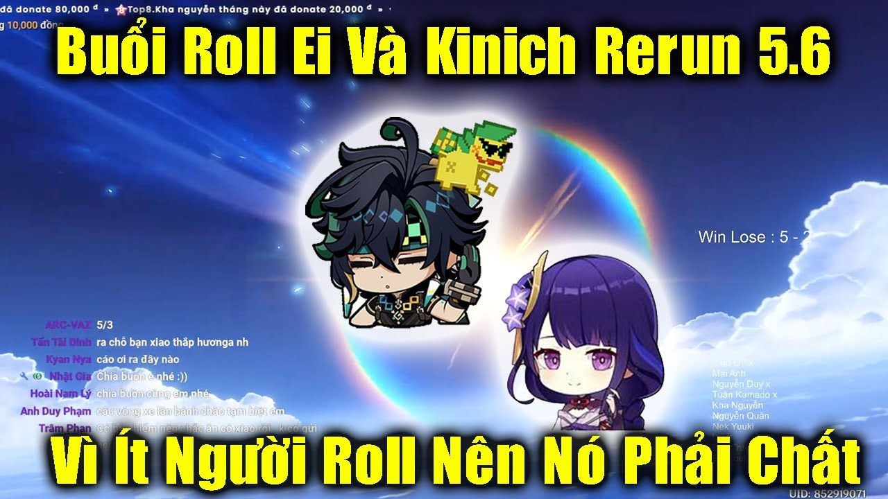 Buổi Roll Kinich Và Lôi Thần 5.6 - Tất Cả AE Đều Nhận Được Quà - YouTube