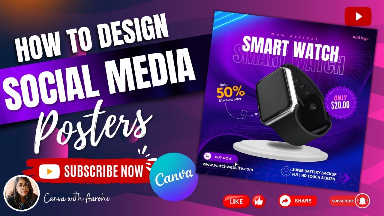 HOW TO DESIGN SOCIAL MEDIA PRODUCT AD POSTER ON CANVA! #canvatutorial # ...
