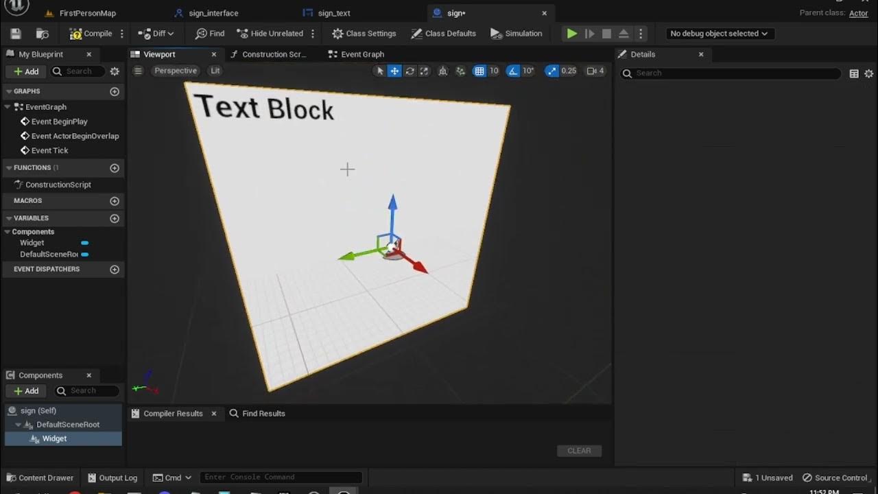 How To Tutorial : Signs Unreal Engine 5.1 part1 - YouTube