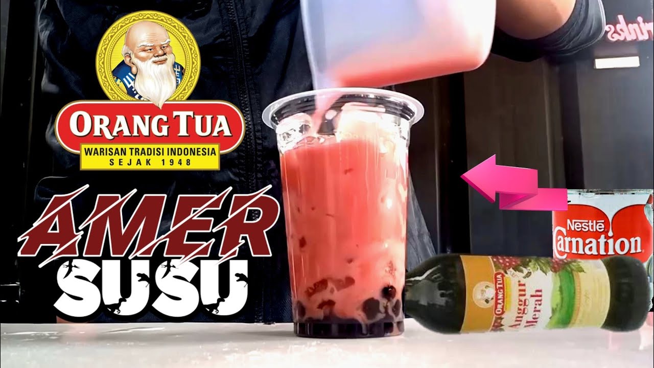 ES ANGGUR MERAH SUSU rasanya ANJIM banget - YouTube