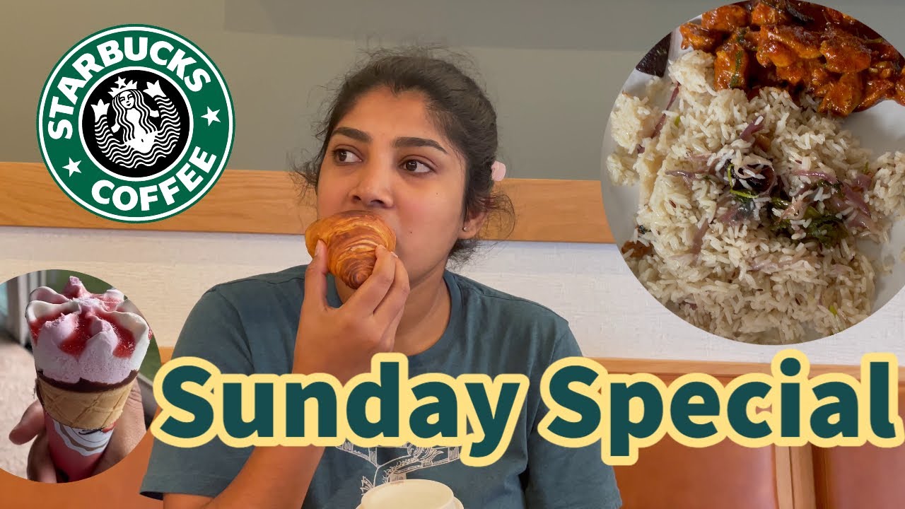 Sunday Special | చికెన్ & Bagara Rice 🍗 | Starbucks Coffee ☕ | Walmart ...