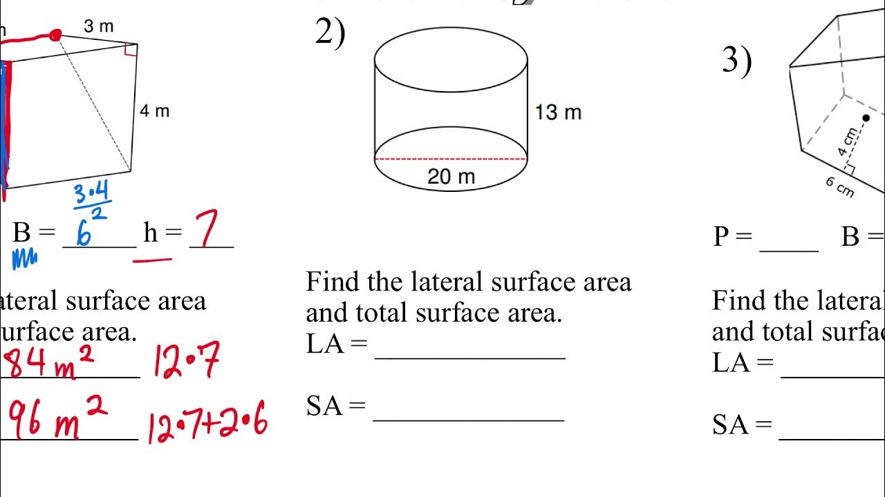 Lateral Total Surface Area Prisms Cylinders Warmup Quiz - YouTube