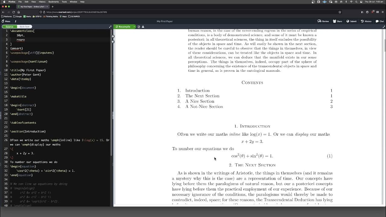 Typesetting Mathematics In LaTeX - YouTube