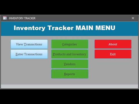 Demo - Microsoft Access Inventory Tracker Database Template - YouTube