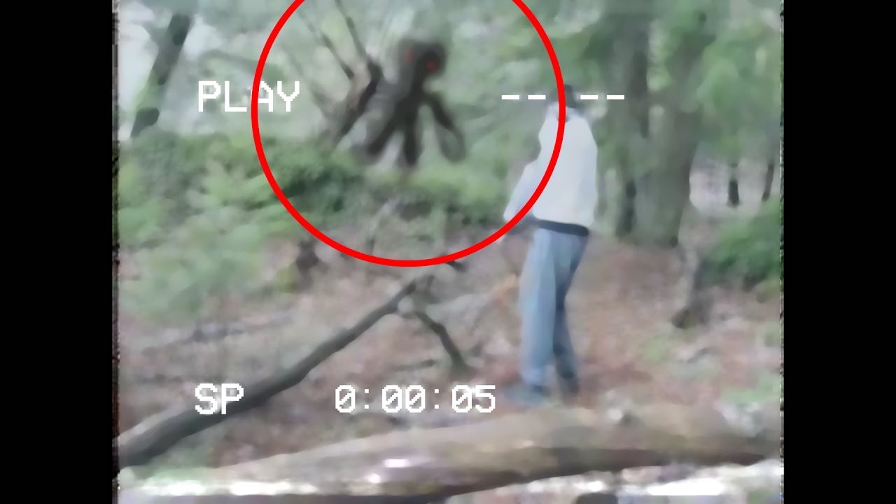 Very Scary Tall Black Monster Recorded on Tape - YouTube