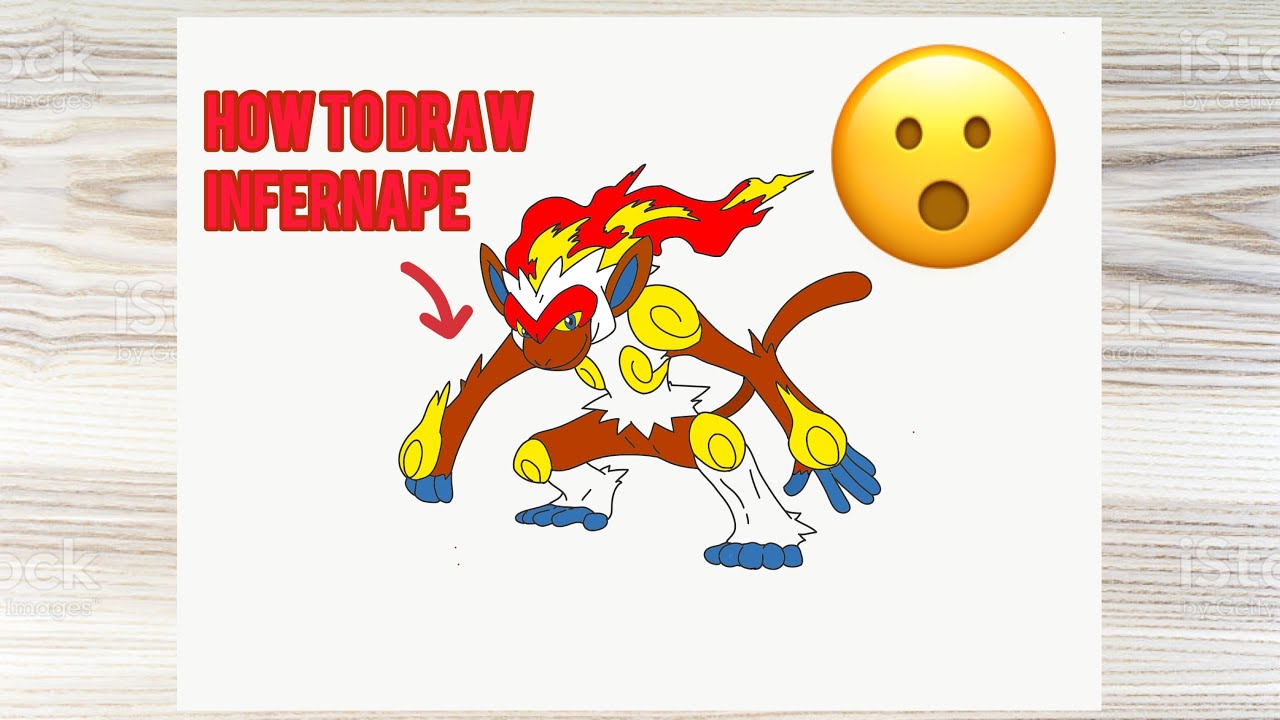 How to draw pokemon infernape - YouTube