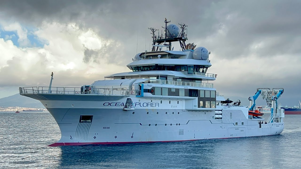 Ocean Xplorer 1 Research Vessel Docking In Gibraltar 4K - YouTube