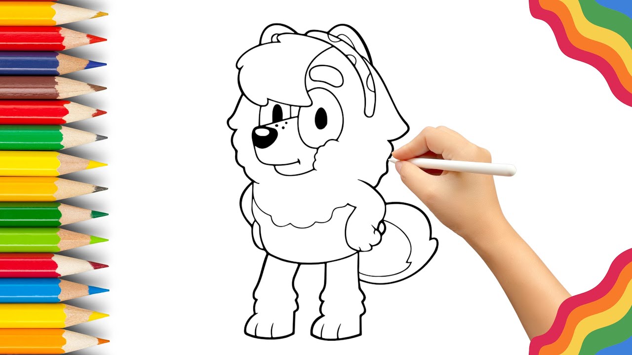 Learn How to Draw Judo From Bluey | Step by Step Drawing Tutorial For ...