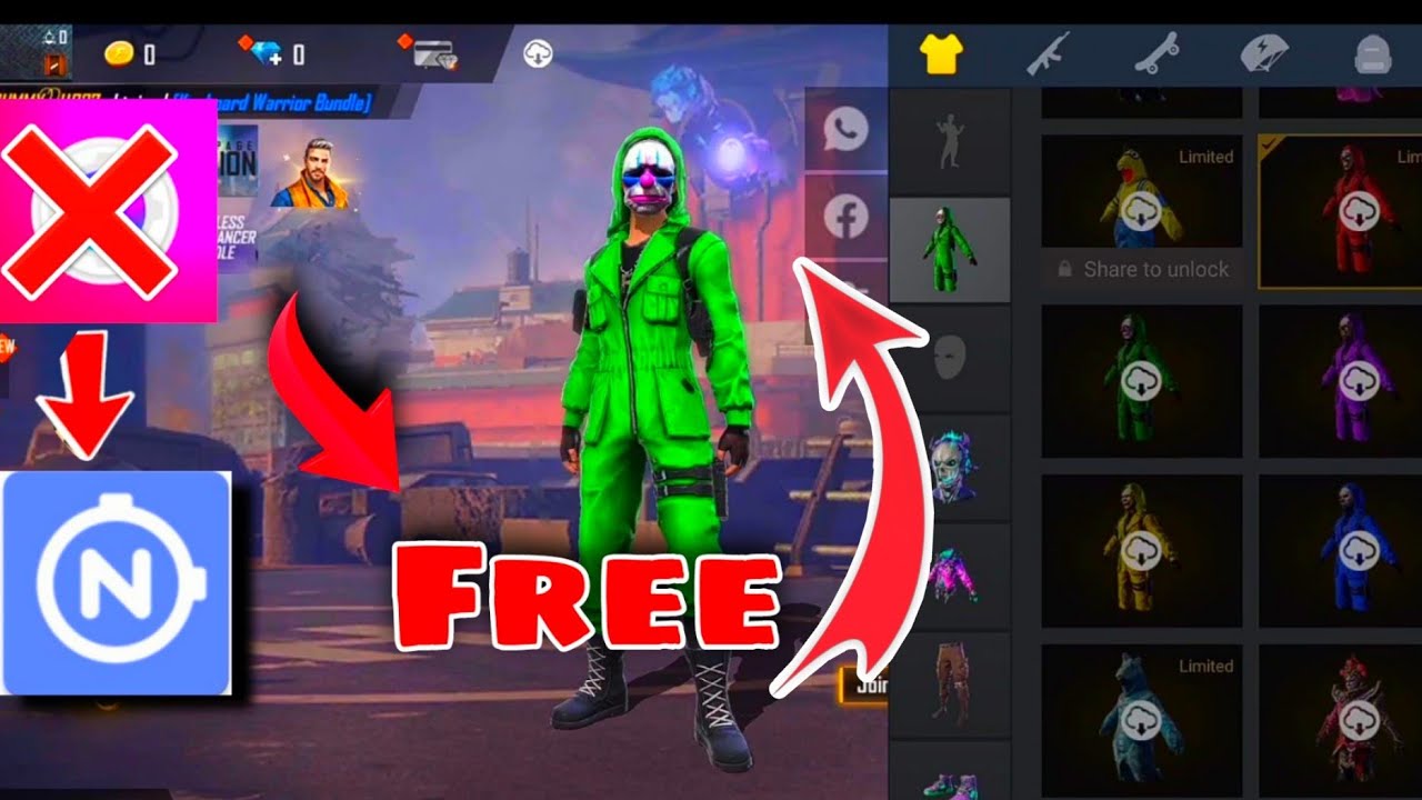 How to use nicoo app in free fire || All emote,dress,skin free Garena ...