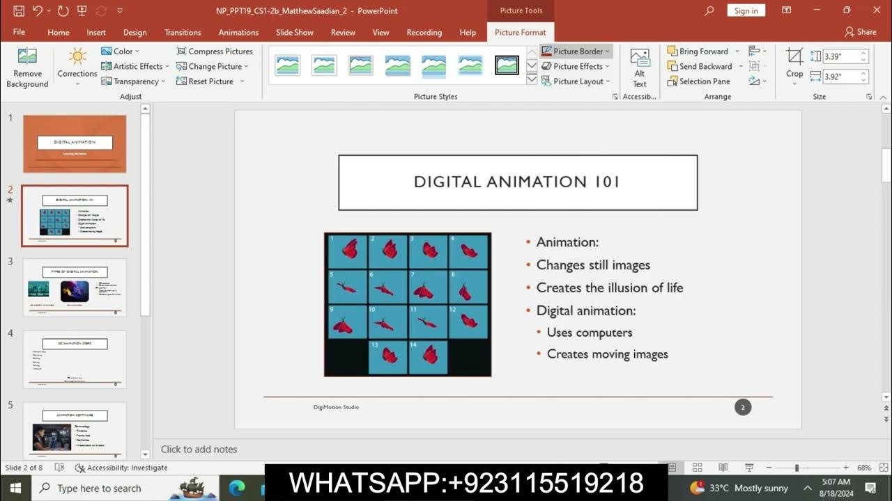 PowerPoint 2019 Modules 1-2 SAM Capstone Project 1b | DigiMotion Studio ...