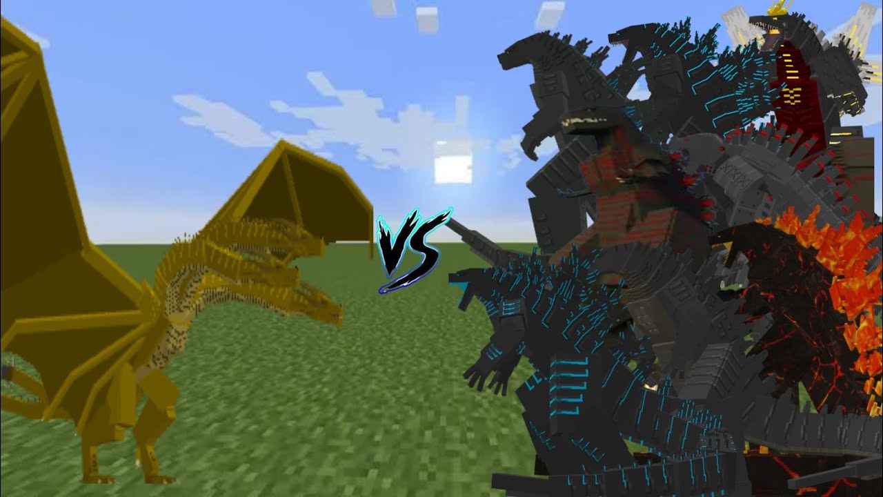 King Ghidorah VS All Godzilla (Kaiju Battle) | Pertarungan Kaiju ...