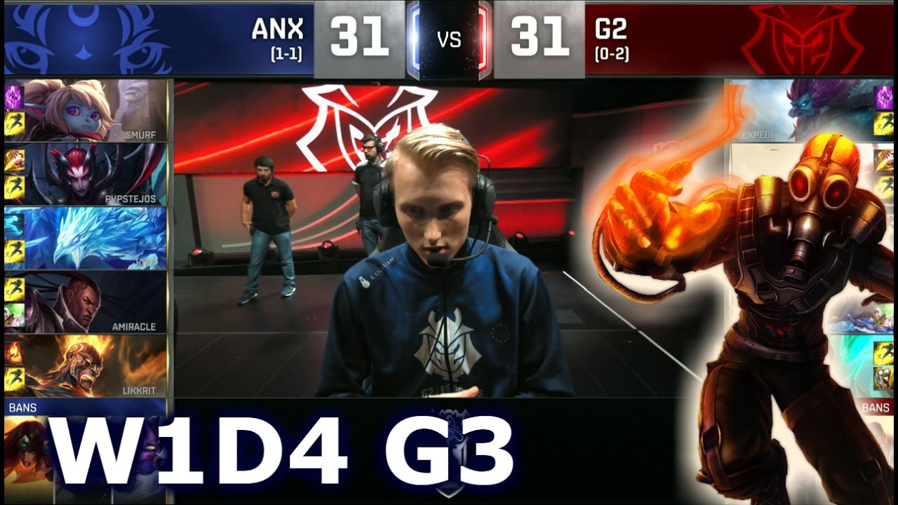 ANX vs G2 - Worlds 2016 W1D4 Group A | LoL S6 World Championship Week 1 Day 4 Albus Nox Luna vs ...