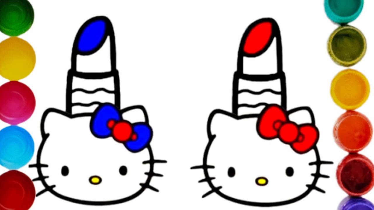 Cute Hello Kitty Fire Fighter Easy and Colorful drawing & colours ...