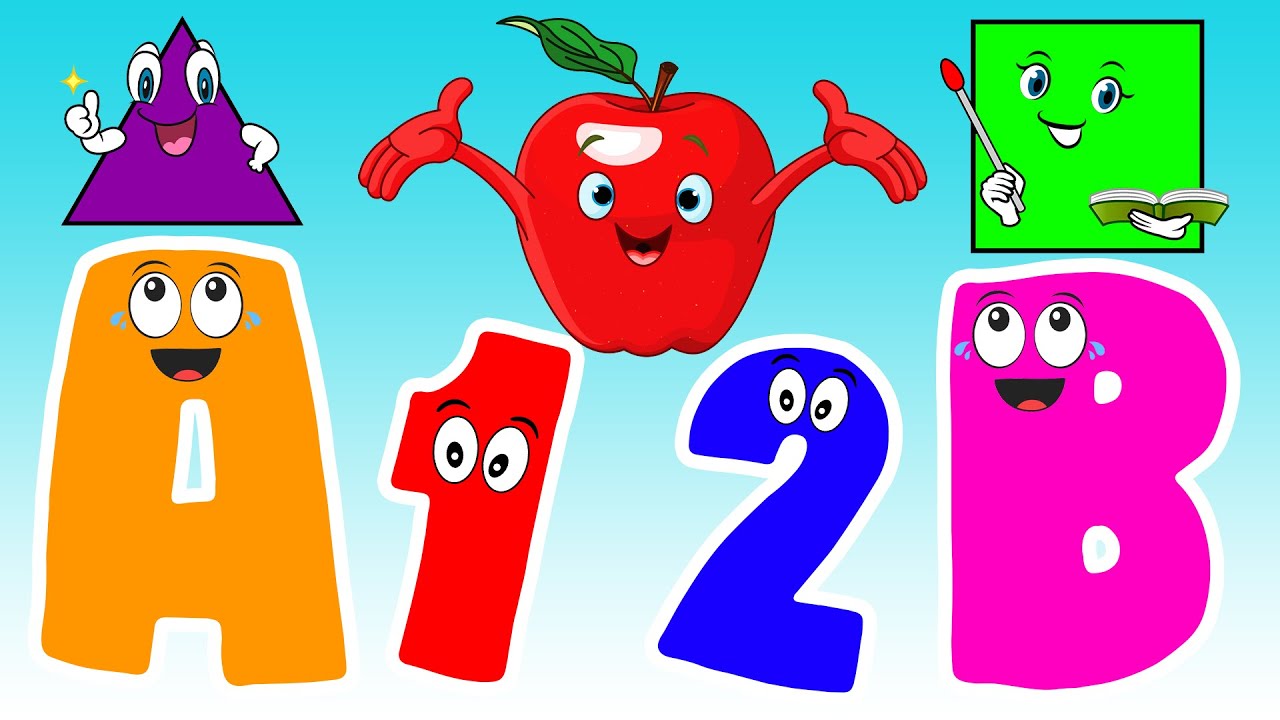 ABC, 123 & Shapes Learning Videos For Preschool | ABC And One Two Three ...