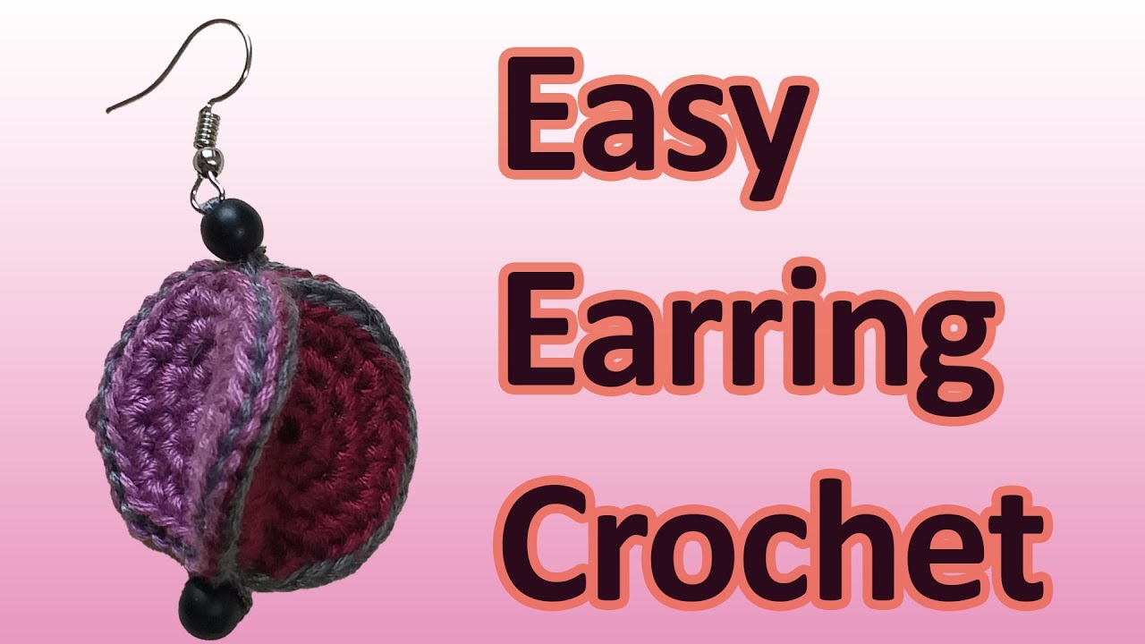 Easy Earrings Crochet | How To Make Crochet Earrings - YouTube
