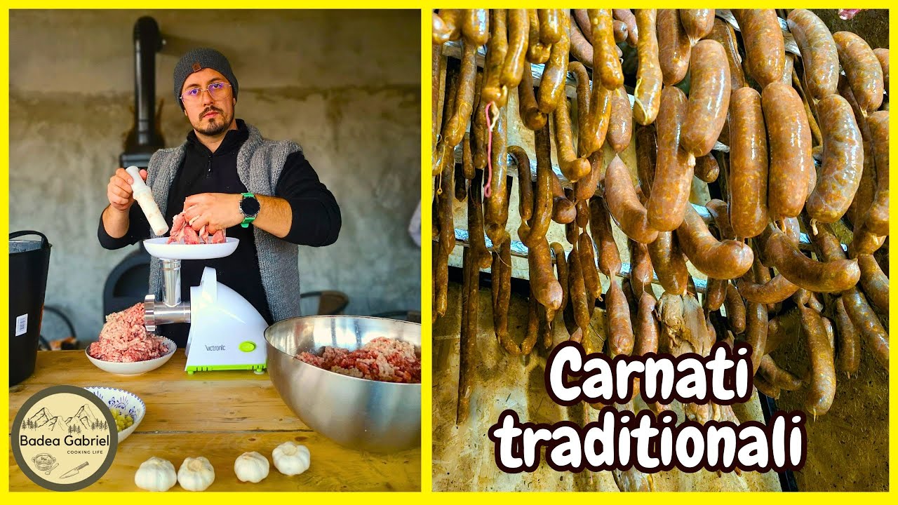 RETETA DE CARNATI DE PORC - Cum preparam carnatii traditionali in ...