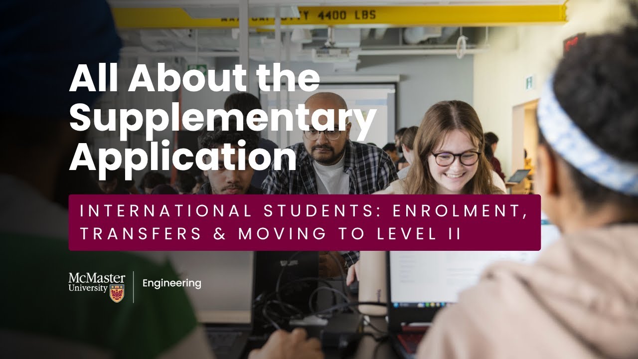 All about the Supplementary Application | McMaster Engineering - YouTube