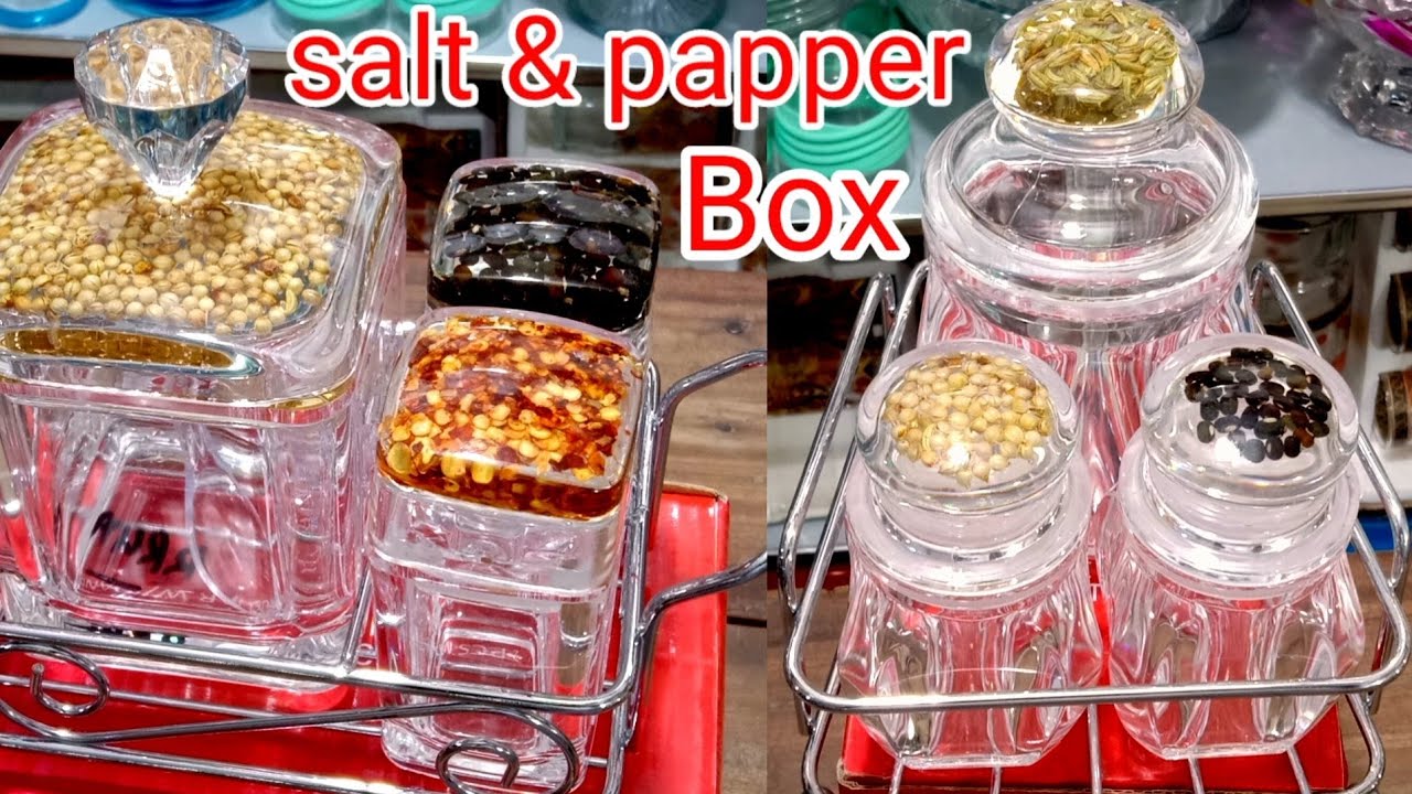 Namak dani set / Papper & salt containers / Fancy Namak dani / Spice ...