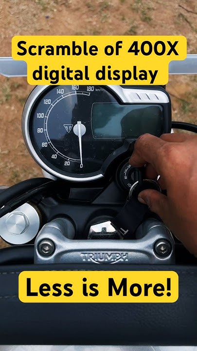 Triumph Scrambler 400X Display - Less is more! #automobile #triumphscrambler400x #display - YouTube