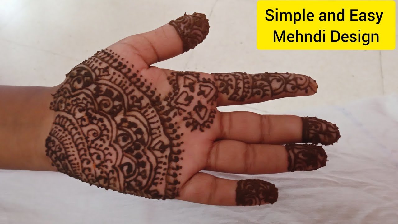 simple and easy mehndi design | mehndi design | meghanthi design in ...