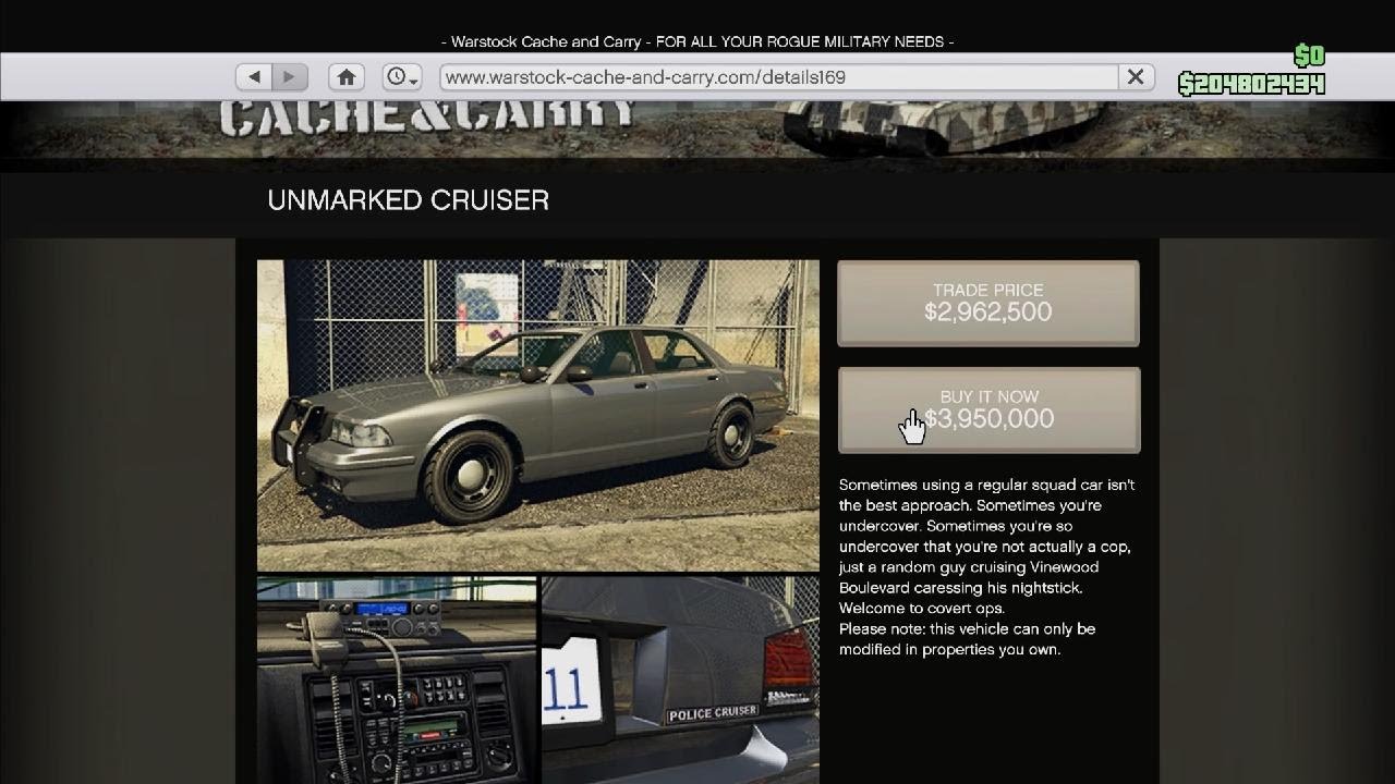 NEW UNMARKED CRUISER POLICE CAR - Customization and Gameplay (Grand ...