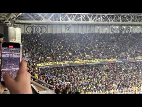 Fenerbahçe Athletic Bilbao Maçında Aziz Yıldırım Tezahüratları