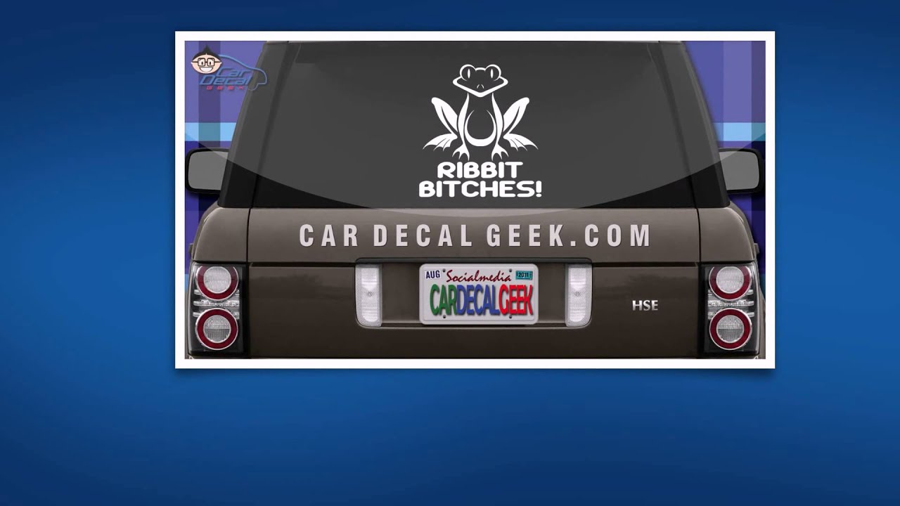 Ribbit Bitches Frog Decal Sticker - YouTube