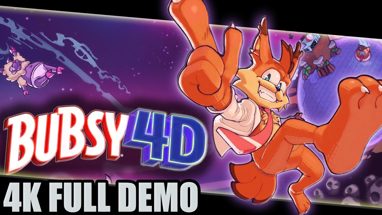 Bubsy 4D | 4K Full Demo Gameplay/No Commentary - YouTube