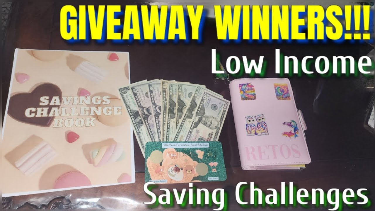 7 GIVEAWAY WINNERS !! plus Cash Stuffing Mini Saving Challenges |Low ...