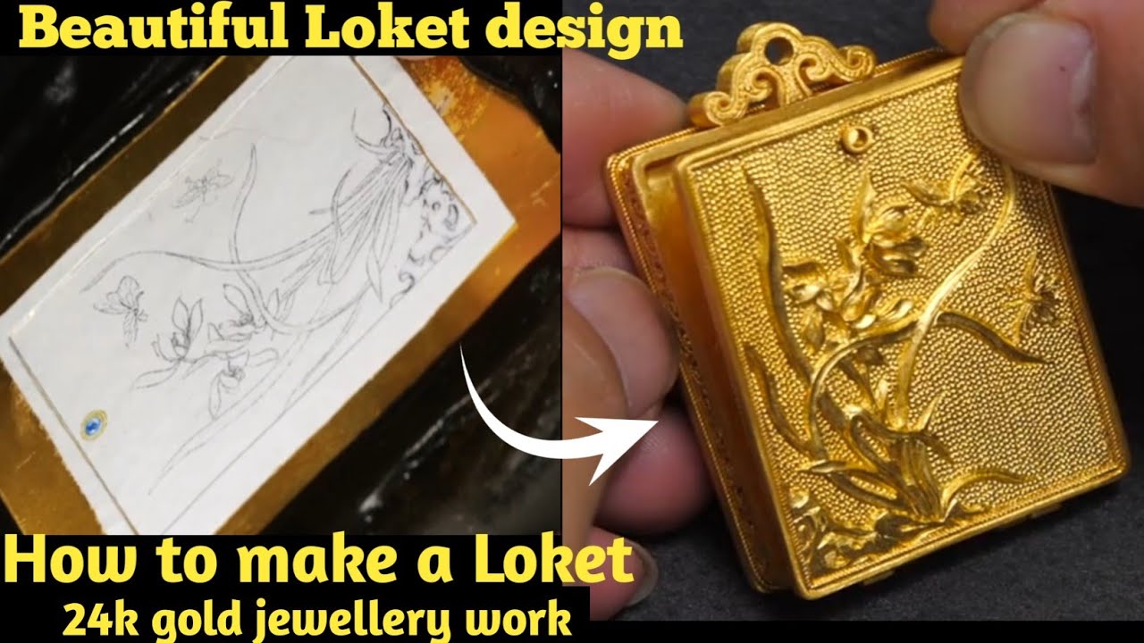 How to make a Loket || Beautiful Loket design || 24k gold Jewellery ...