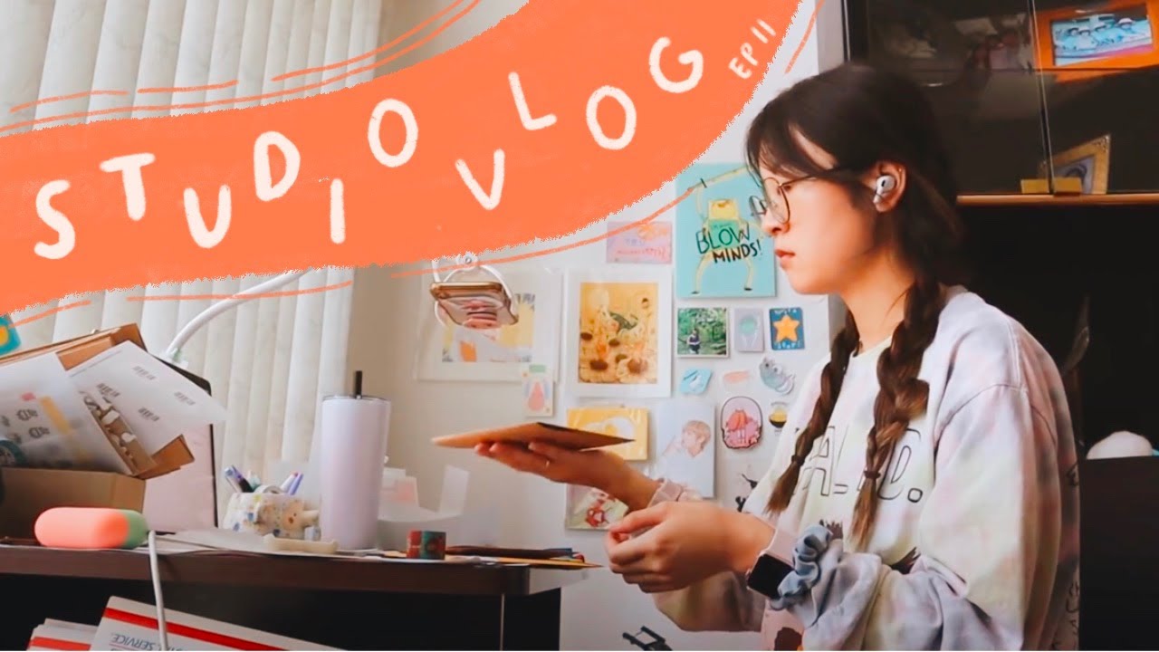 🎨 studio vlog ep. 11: mini shop update + packing orders - YouTube