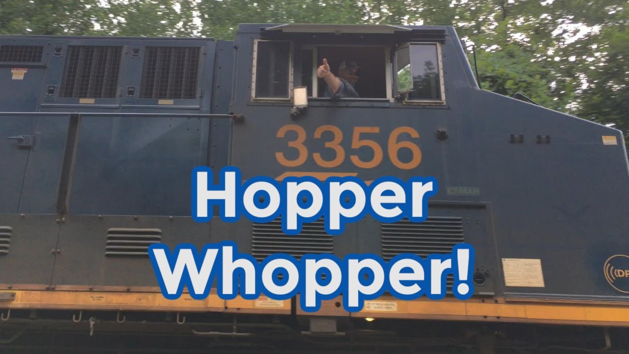 HUGE CSX hopper train "Blazin" the Clinchfield and well wishes for Hobo ...