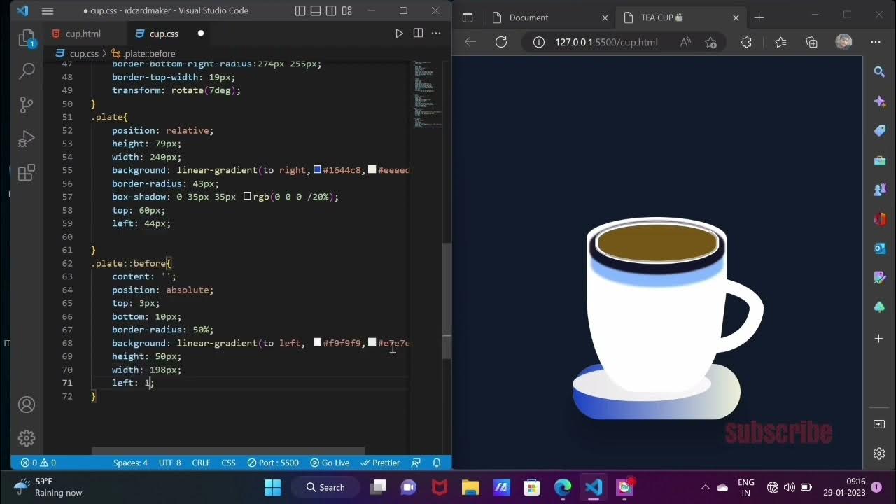 animated Hot cup of Tea☕ using Html Css only🔥|coding animation |hot animation - YouTube