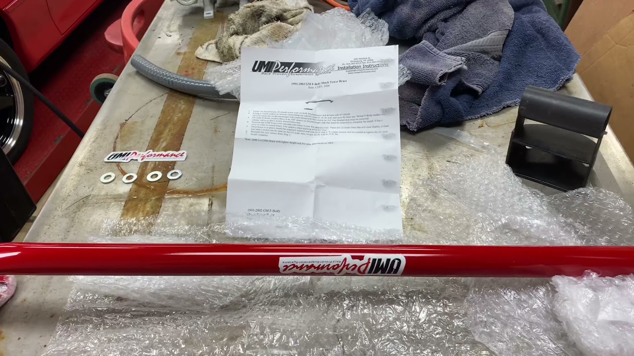 Installing a UMI strut tower brace on a 1998-2002 F-body Camaro ...