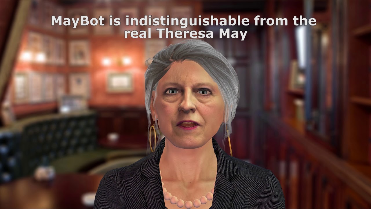 MayBot - an AI Theresa May indistinguishable from the real British PM - YouTube