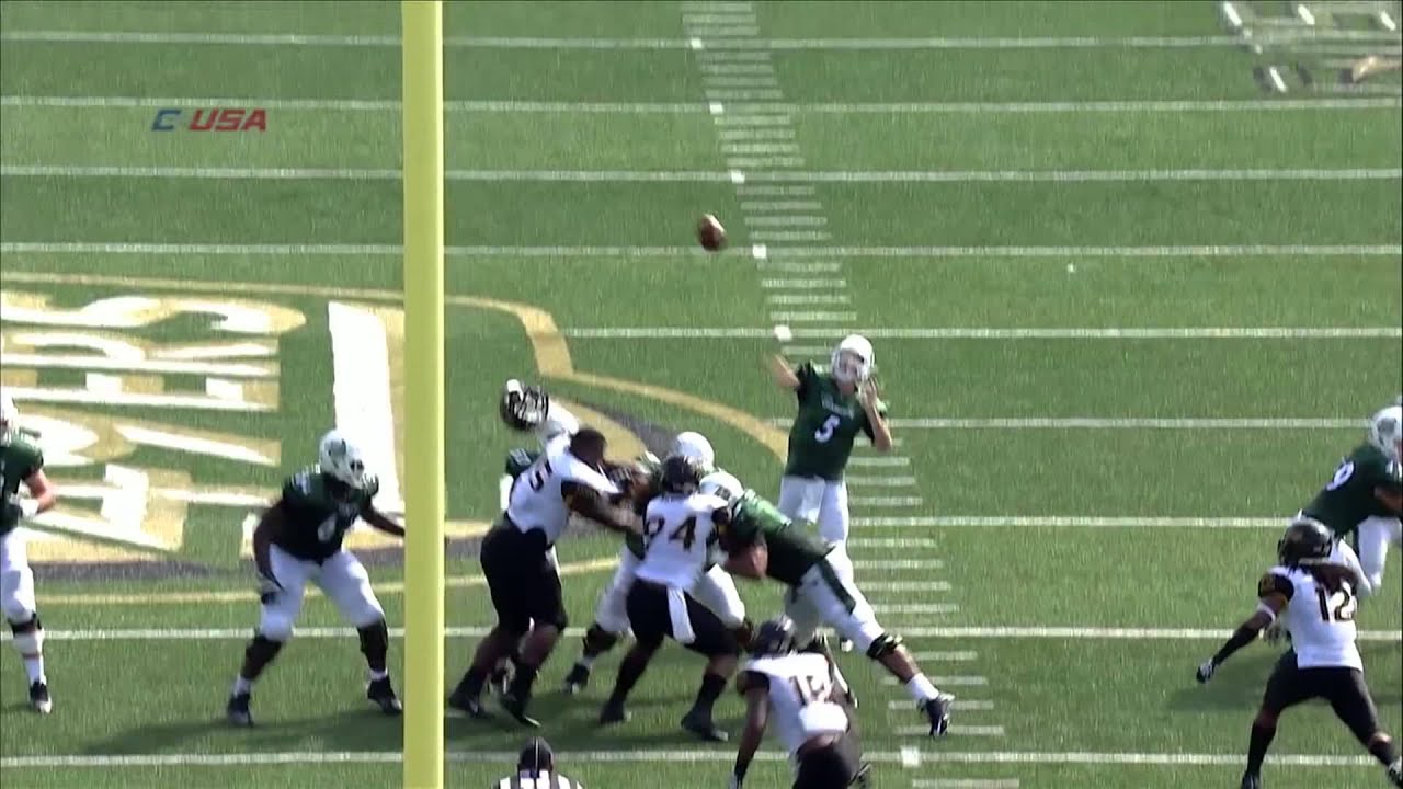 Kalan Reed of Southern Miss with an interception against UNC-Charlotte ...