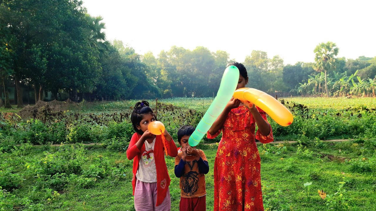 Outdoor fun with rocket balloon and learn colors for kods by|kids part ...