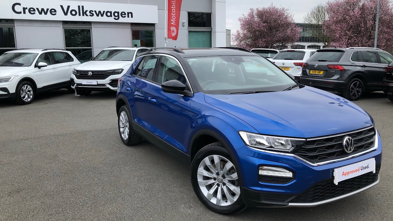 Approved Used Volkswagen T-Roc SE 1.5TSI in Ravenna Blue/Black Roof ...