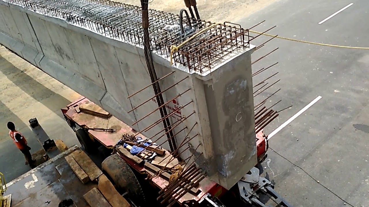 Girder launching - YouTube