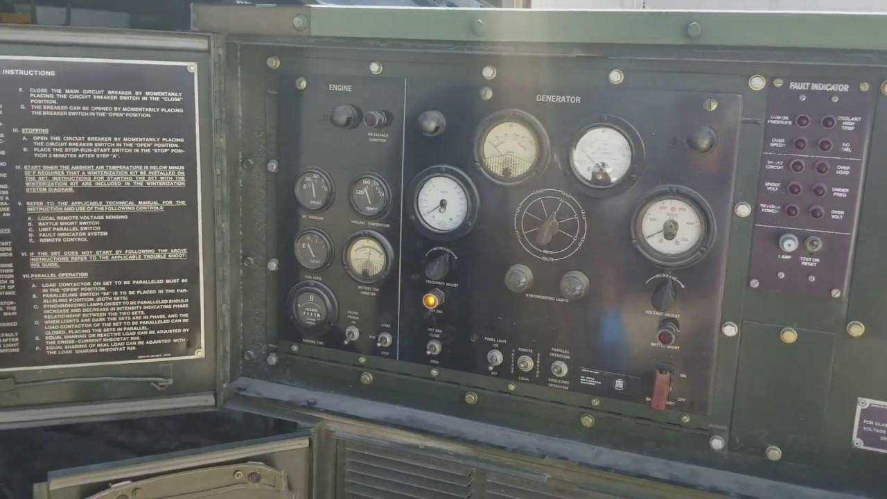Military Generator 60KW MEP 006A - YouTube
