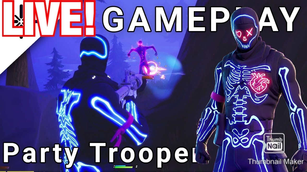 PARTY TROOPER SKIN GAMEPLAY! (LIVE) - YouTube