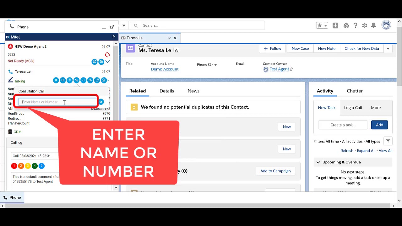 Mitel Ignite & Salesforce - Supervised Transfer - YouTube
