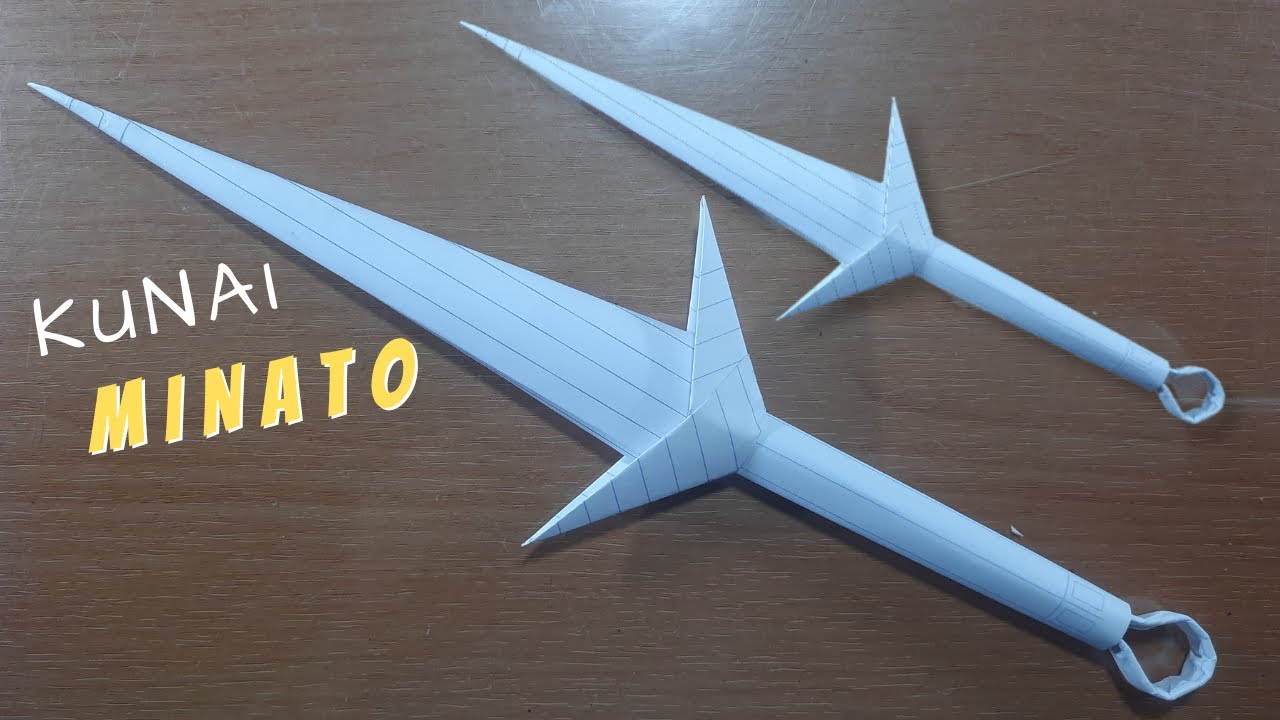 DIY How to Make Kunai Minato From Notebook Paper - ORIGAMI TUTORIAL ...