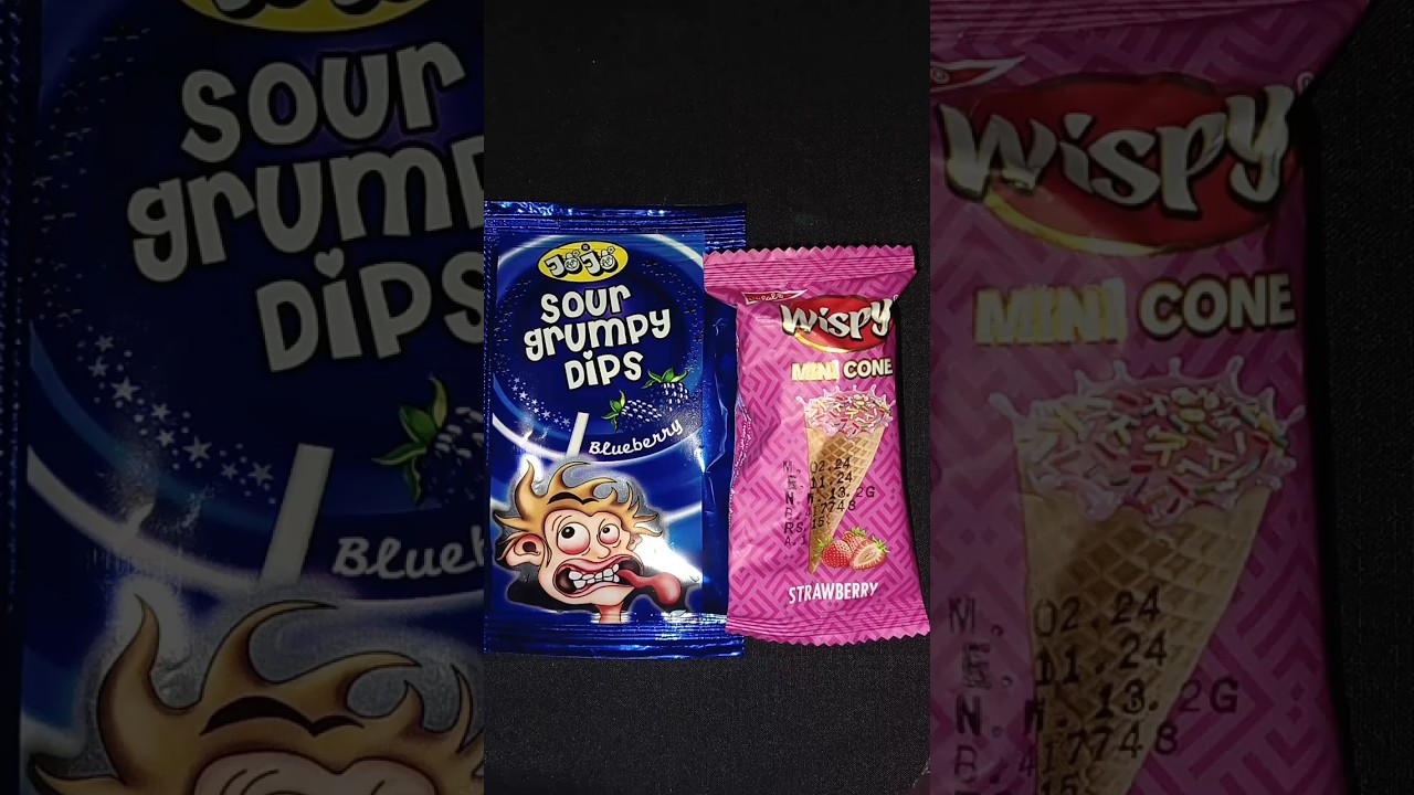 Wispy mini cone and sour grumpy dips#shorts #youtubeshorts #icecream ...