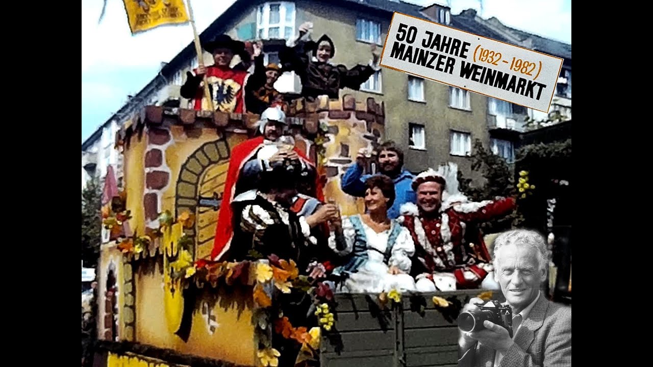 50 Jahre Mainzer Weinmarkt 1982 - Winzerumzug mit Jockel Fuchs und Rudi ...
