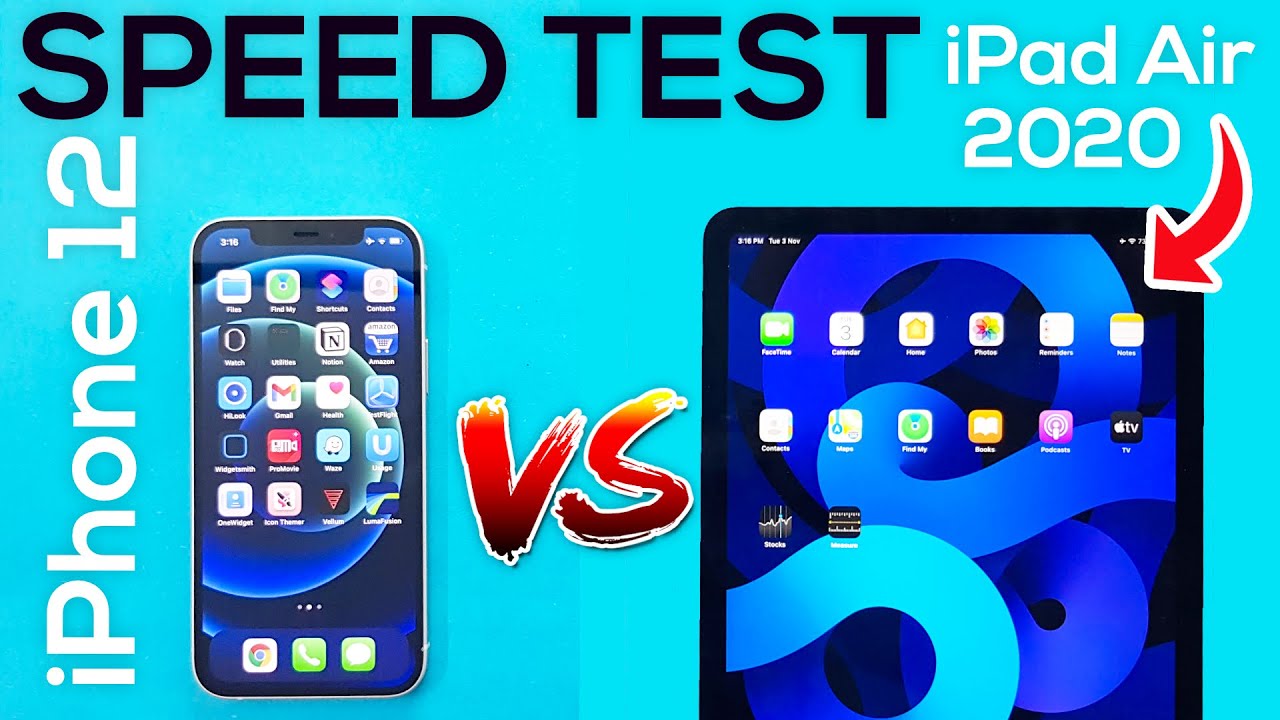 iPhone 12 vs iPad Air 2020 Speed Test Comparison! - YouTube
