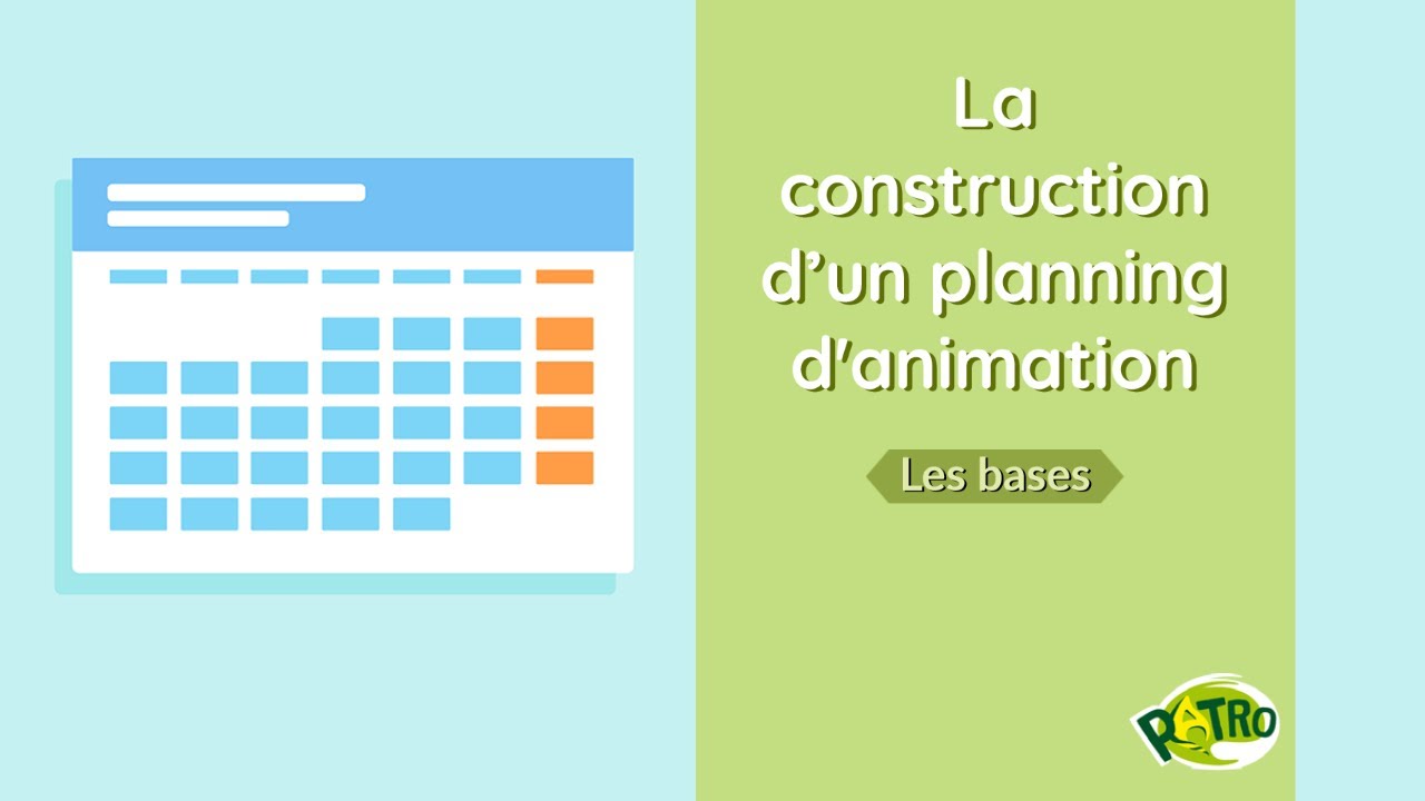 Construction d'un planning d'animation - YouTube