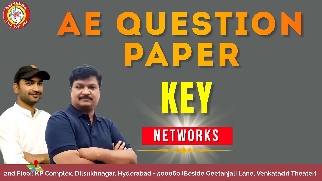 TSSPSC AE KEY 2023 |TSSPSC AE QUESTION PAPER 2023 | TSPSC AE NETWORKS KEY | TSPSC AE EXAM ...